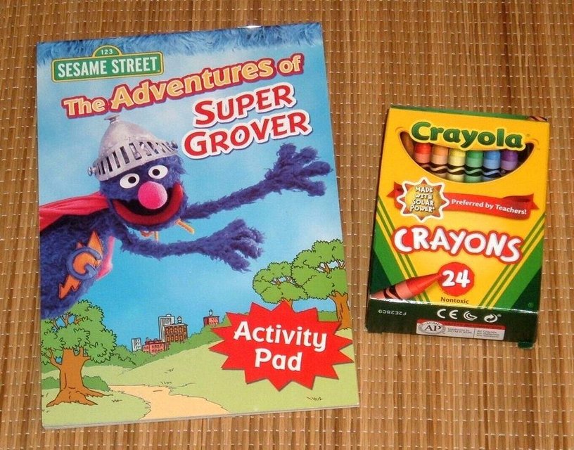 NEW Sesame Street Activity Pads & Box Crayons The Adventures of Super ...