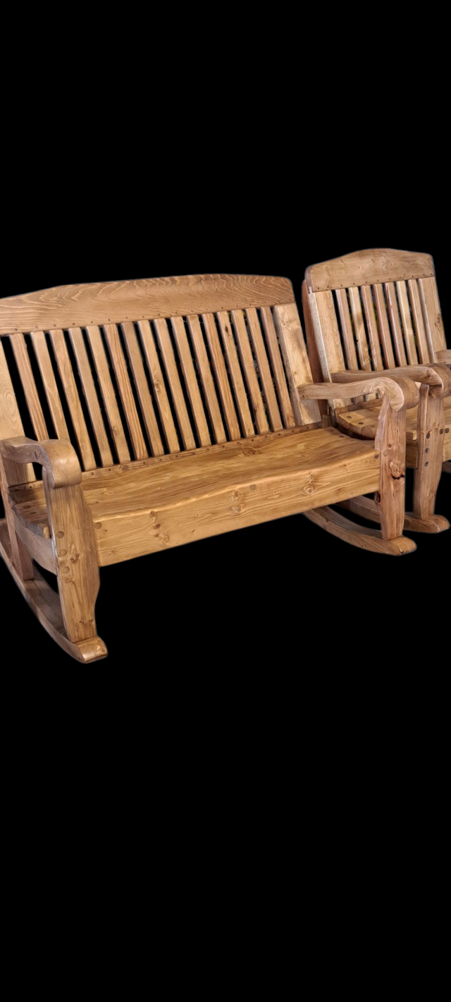 Rustic Rocker Benches | Lawn & Garden for sale on Holloman bookoo!