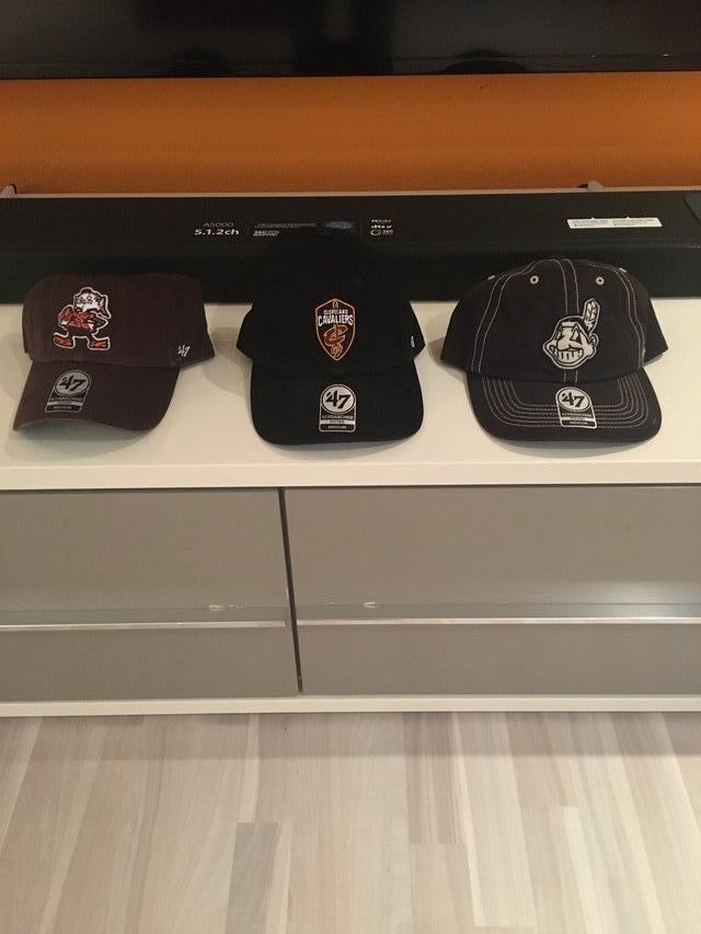 3 Baseball caps, Never worn, To big for my head, Cleveland Browns ...