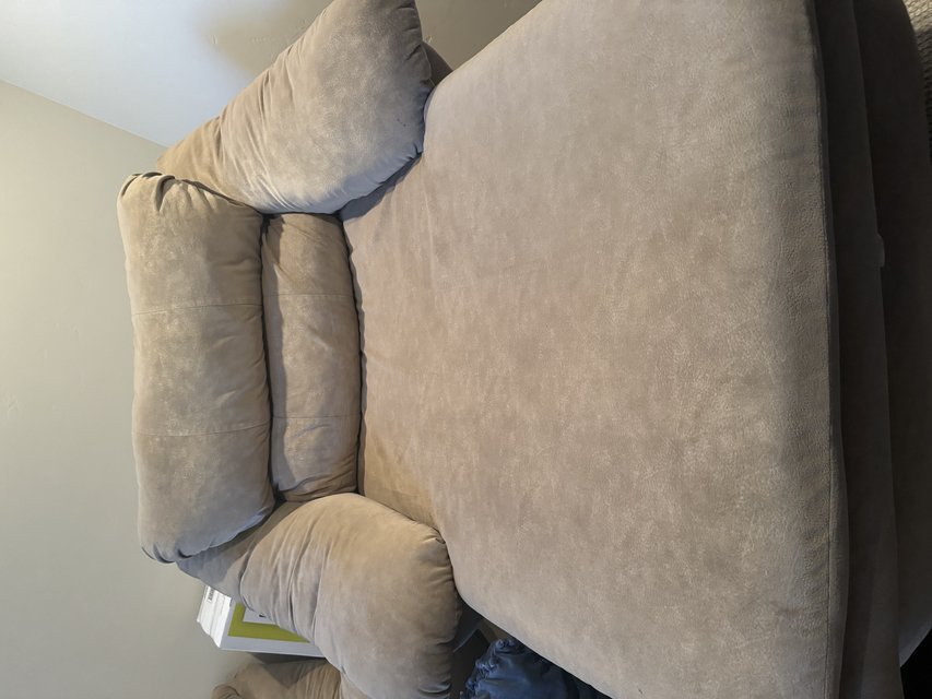 Brown/Taupe Microfiber Couch Set | Furniture: Home - by owner for sale ...