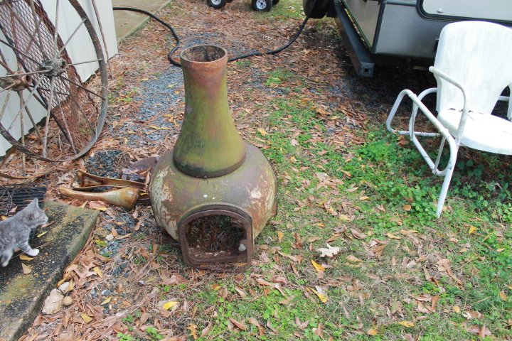 OLD THREE LEG POT BELLY FIRE PIT | Antiques - by owner for sale on Polk ...